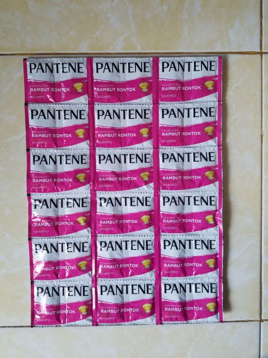 Pantene Sampo Perawatan Rambut Rontok 9 ml per renceng ( isi 12 sachet ...