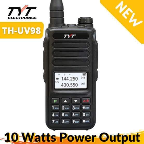TYT UV98 Dual Band 10 Watts Handheld Two Way Radio with Scrambler ...