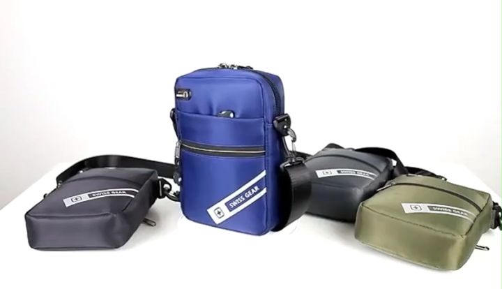 Large Sling Bag For Men Waterproof Multiple zipper pockets Cross Body ...