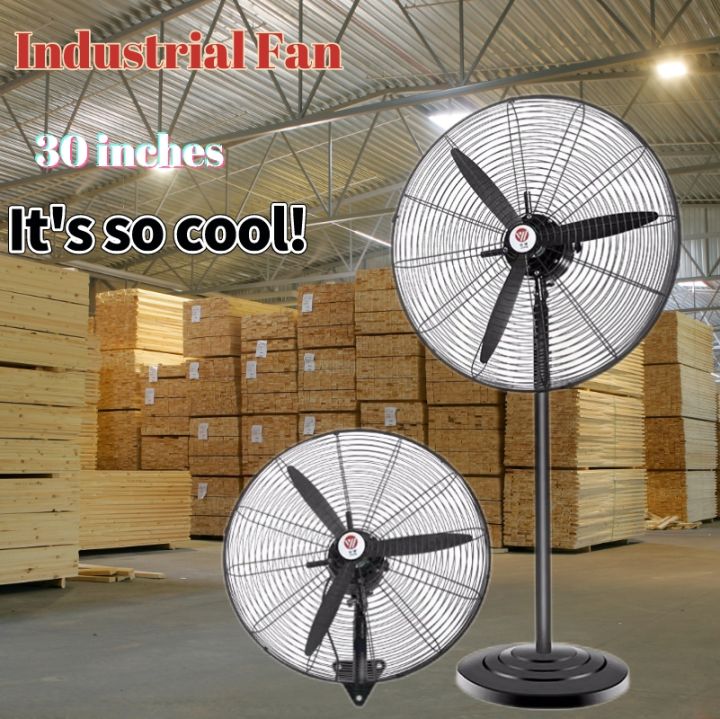 Industrial electric fan 30 inches 3-speed wind speed 3-blade vertical ...