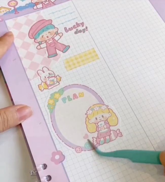 🇲🇾[Malaysia]卓大王Ready Stock Stickers In Loop Colorful Molinta Journal ...