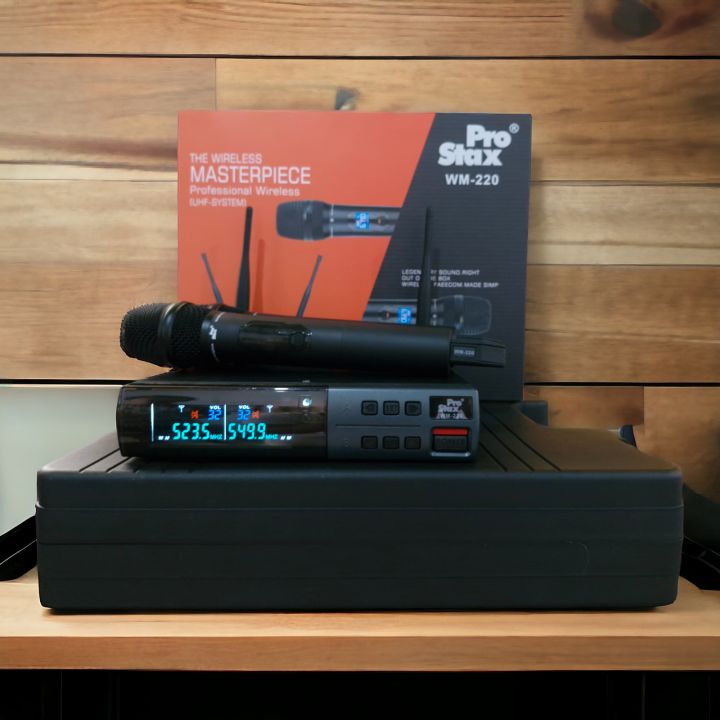 PROSTAX WIRELESS MICROPHONE WM-220 DUAL HANDHELD | Lazada PH