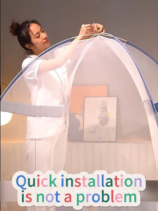 SOFTHOME 2 Doors Auto-open Mosquito Home Living Net Foldable Household Convenience Tent Non ...