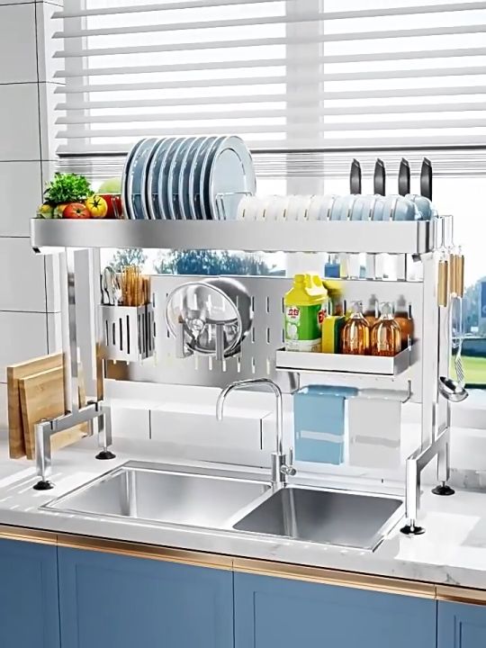 304 Stainless Steel Dish Rack Organizer Adjustable Dish Rack With ...
