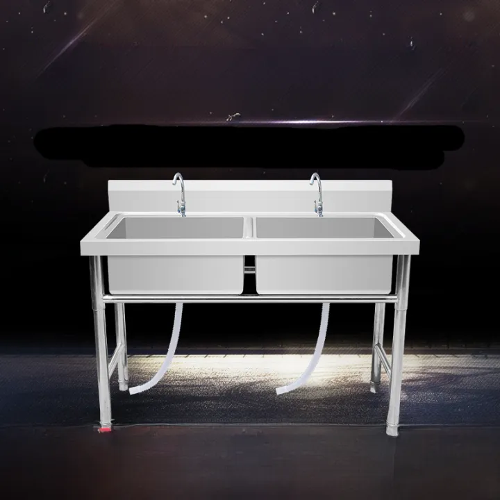 Stainless Steel 201 Material Double Basin Sink Commercial Food Grade ...