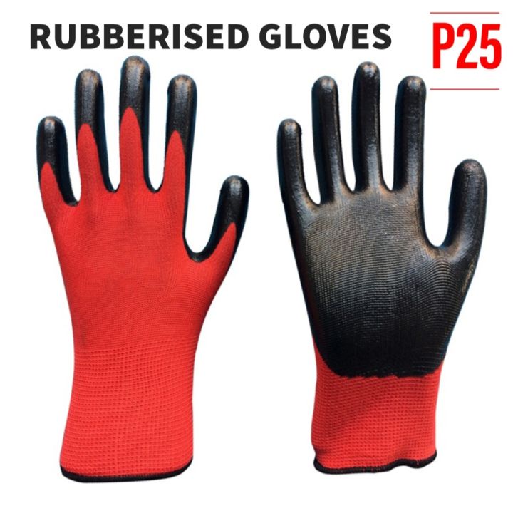 Rubberised Gloves | Lazada PH