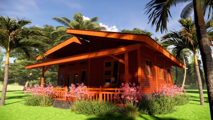 Rumah Kayu Palembang , Rumah Kayu Mewah , rumah kayu Villa | Lazada ...