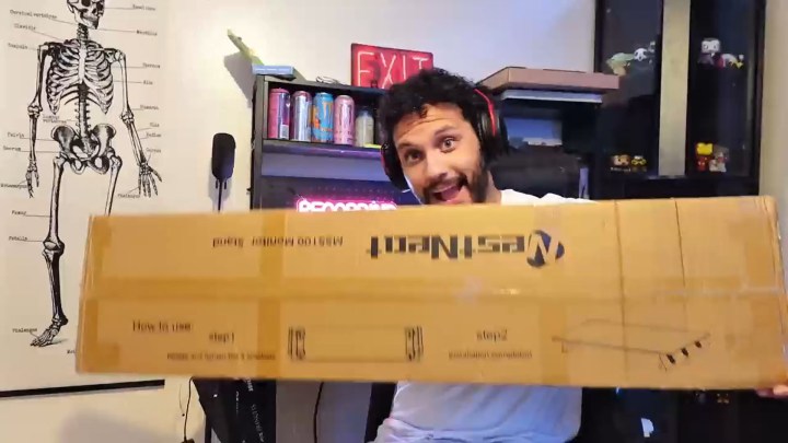 100CM Dual Monitor Stand Desk,Computer Monitor Riser Stand,Wood & Steel ...