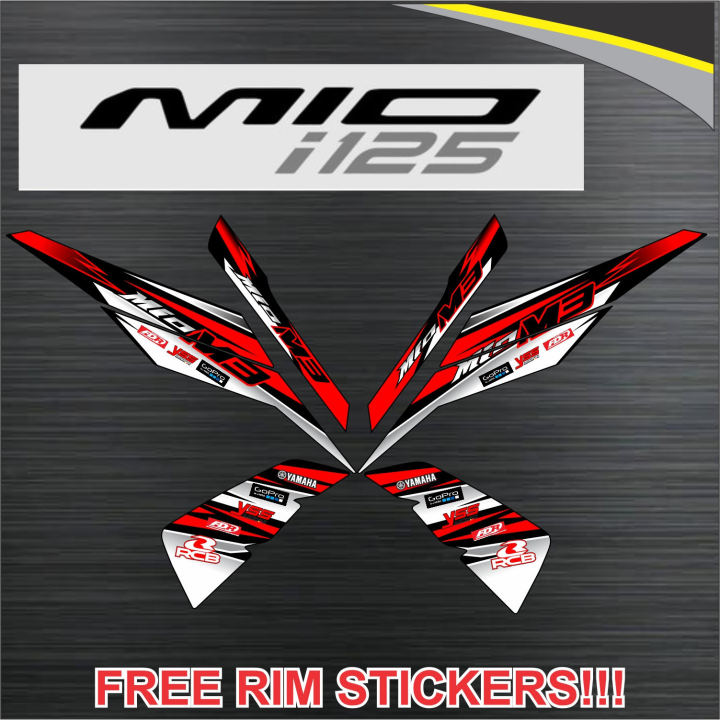Yamaha Mio i125 decals stickers, laminated | Lazada PH