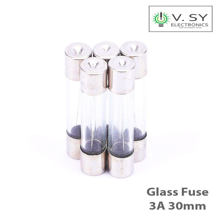 5pcs. Glass Fuse Tube 3A 250V 30mm 3 A 250 V 3Amp Amp 6X30 mm | Lazada PH