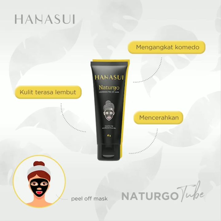 HANASUI Naturgo Tube Lightening Peel Off Mask 60g | masker pencabut ...