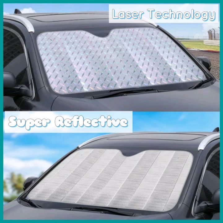 JAPAN TECHNOLOGY ODM Front Car Sunshade Windshield LASER REFLECTION Sun ...