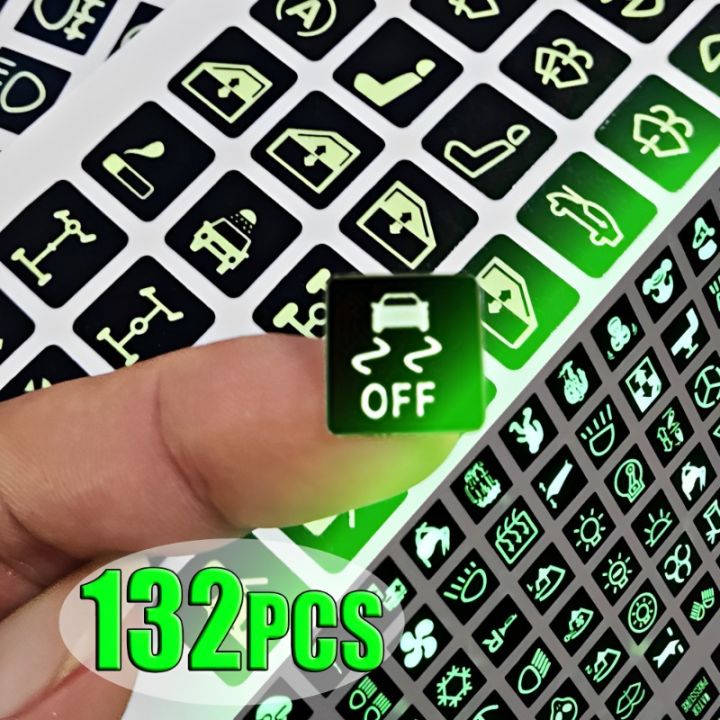 Luminous Rocker Switch Label PVC Car Sticker Truck Instrument Circuit ...