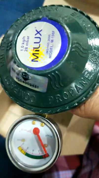 MILUX M-198F M-198CS SIRIM GAS REGULATOR SAFETY VALVE PRESSURE GAUGE ...
