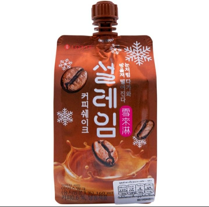 ล็อตเต้ คอฟฟี่เชคสโนวไอซ์ Lotte Snow Ice Coffee Shake 160ml | Lazada.co.th