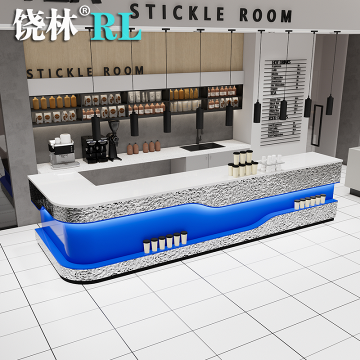 Cashier Counter Simple Stainless Steel Restaurant Billiard Hall Bar ...