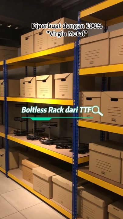 TTF Rack™ 2 Level Boltless Rack H91-122cm D31-61cm/ Rak Besi 400KG ...