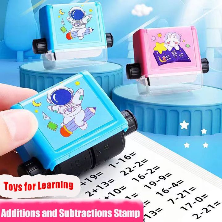 Number Rolling Stamp Smart Math Roller For Kids Print 1800 Calculations ...