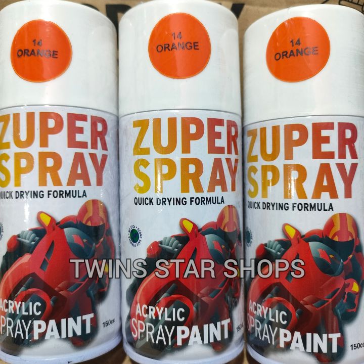 Pilox Pilok Cat Semprot Zuper Warna Orange Oren 14 Glossy Mengkilap ...