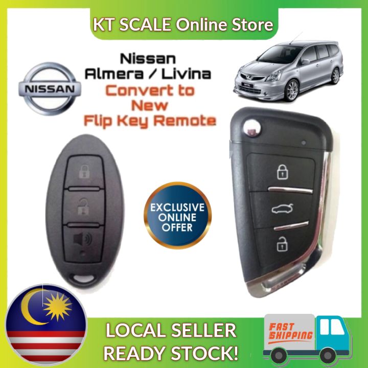 NISSAN GRAND LIVINA ALMERA FLIP KEY REMOTE CONTROL | Lazada