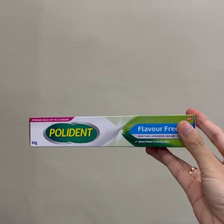 Polident Denture Adhesive Cream Flavour Free- 60g/20g | Lazada