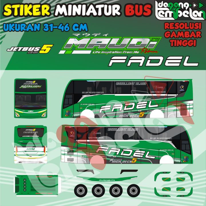 Stiker Miniatur Bus Tuan MAUDI jb5 | RATU PANDORA jb5 | Lazada Indonesia