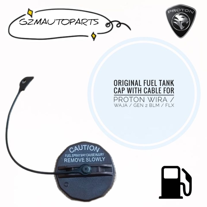 ORIGINAL FUEL TANK CAP WITH CABLE FOR PROTON WIRA WAJA GEN2 PERSONA ...