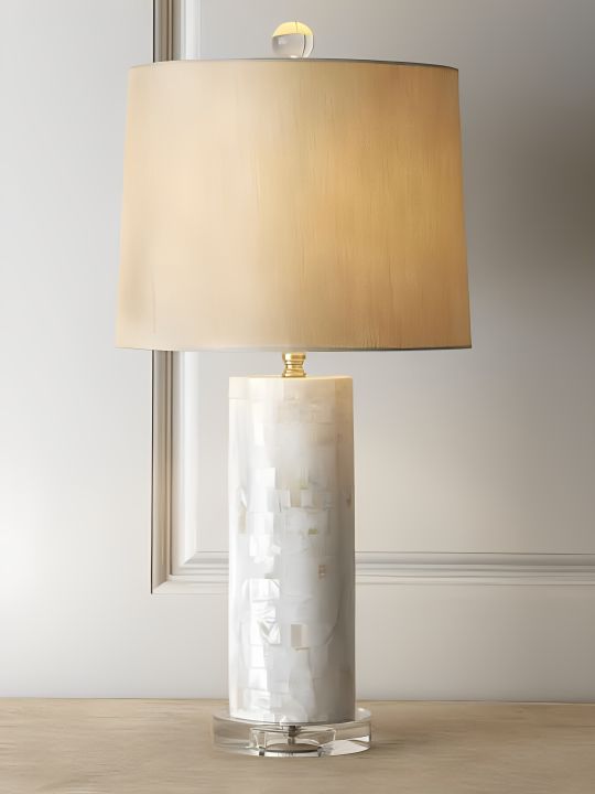 American Country Crystal Shell Living Room Table Lamp Nordic Modern ...