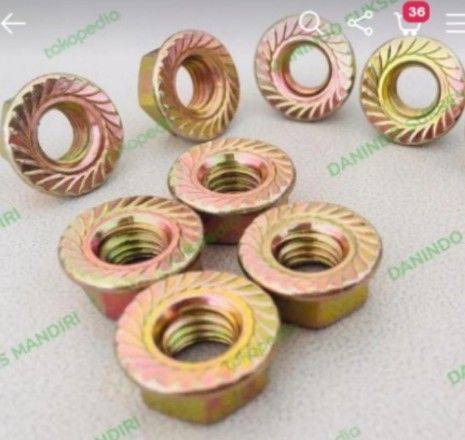 mur flange kuning m12 isi 5pc kunci 17 | Lazada Indonesia