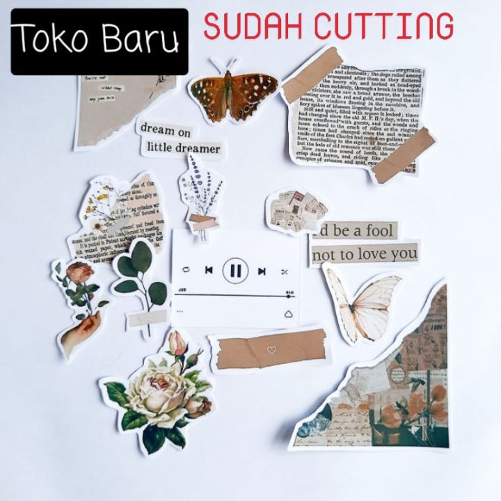 Stiker aesthetic | stiker estetik doff and glossy | Lazada Indonesia