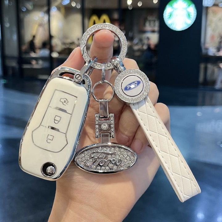 ford car leather keychain for Everest ranger xlt key case ford key ...