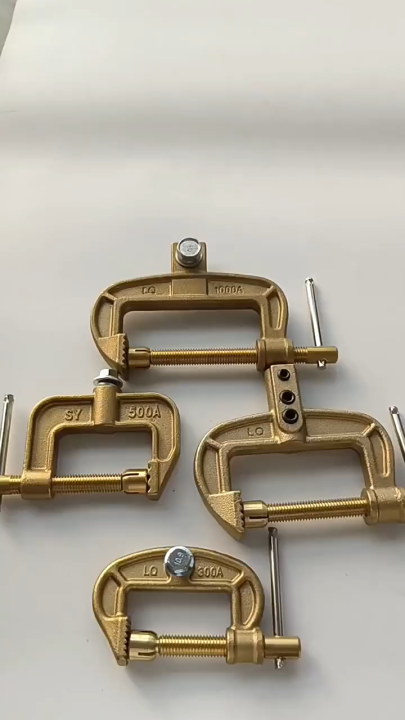 C-Type Copper Grounding Clip Portable Ground Welding Earth Clamp Heavy ...