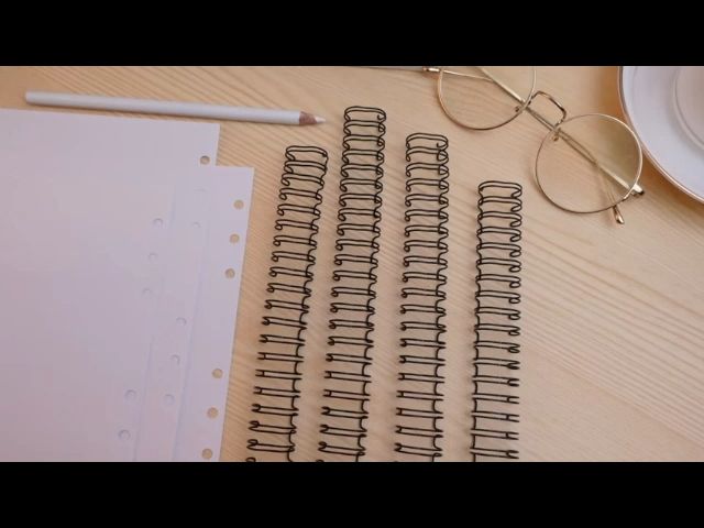 100pcs Double Loop Wire Binding Spines Black/White 34 Holes A4 Size Metal Binder 7.9mm | Lazada PH