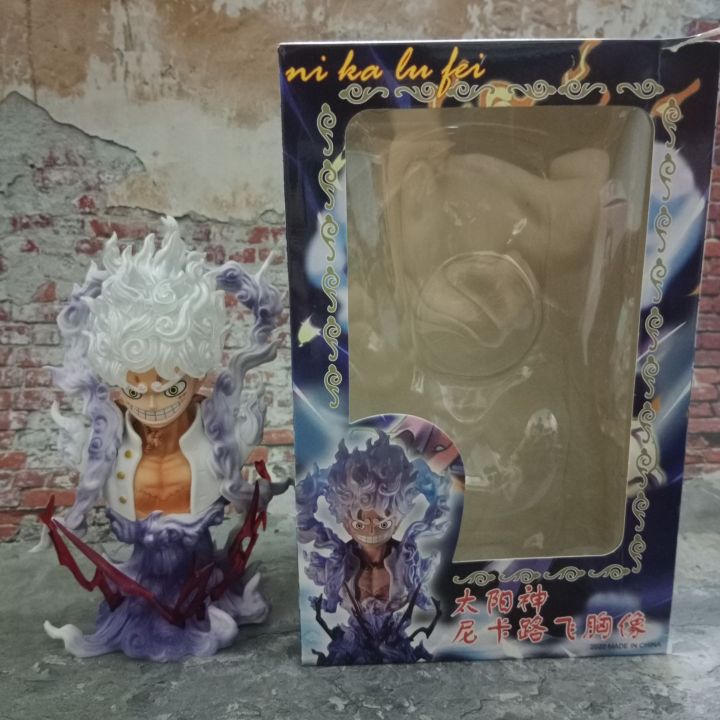 One piece Luffy figure chest statue#luffy gear 5 figure#nika Luffy bust ...