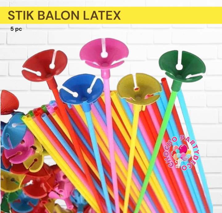 Stik Balon Latex Isi 5 Pc / Tangkai Balon Latex | Lazada Indonesia
