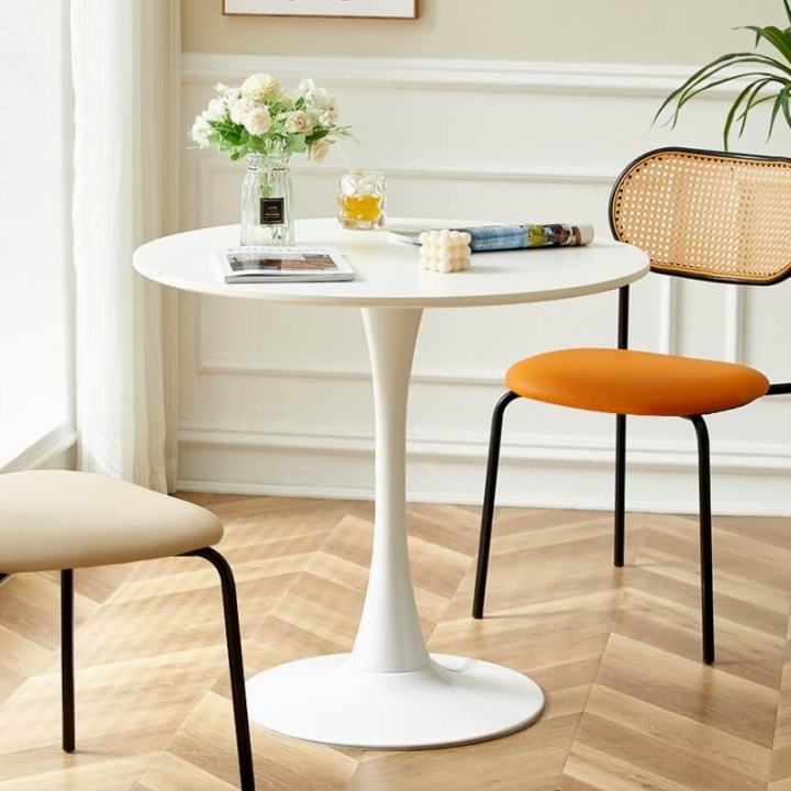 Modern Minimalist Glass Oval Table and Chairs Set for 2 People Nordic ...