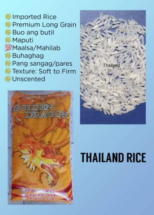 Golden Dragon Premium Thailand Rice (25kg) | Lazada PH