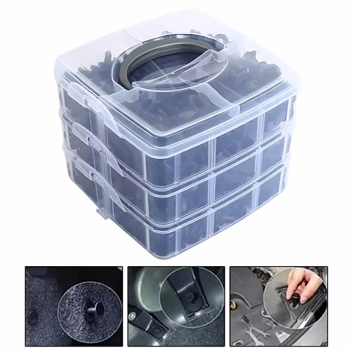 （ขายส่ง+COD）หมุดพลาสติกรถยนต์ 620PCS หมุดกิ๊บล็อค หมุดกิ๊บล็อคกันชน ...