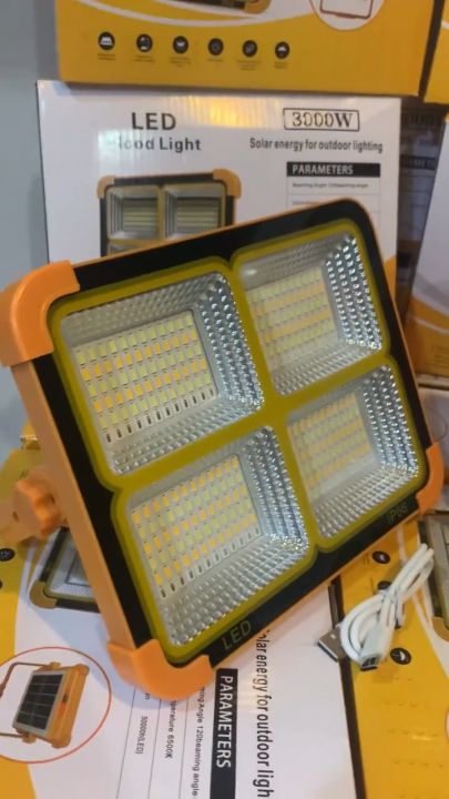 Vimite 2000W Portable Solar Flood Light Emergency Lighting Outdoor ...