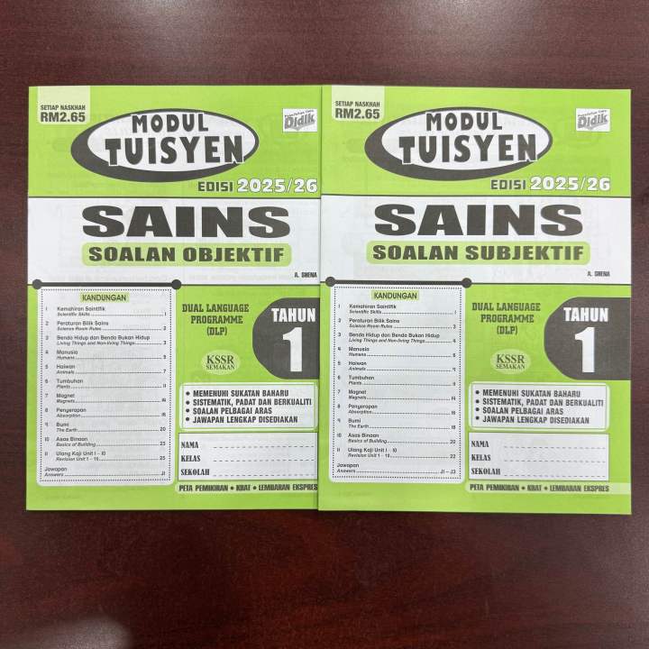 (SK Syllabus) Model Tuisyen Sains/Science Tahun 1/Year 1 Dwibahasa/Dual ...