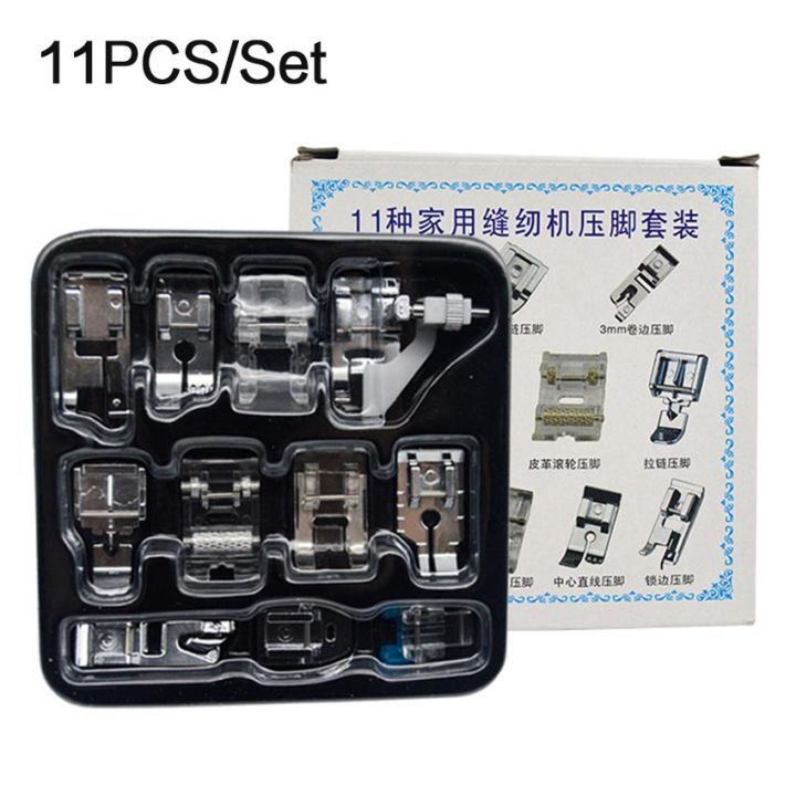 11Pcs Sewing Machine Presser Foot Feet Kit with Box Sewing Machines Foot Tools Sewing ...