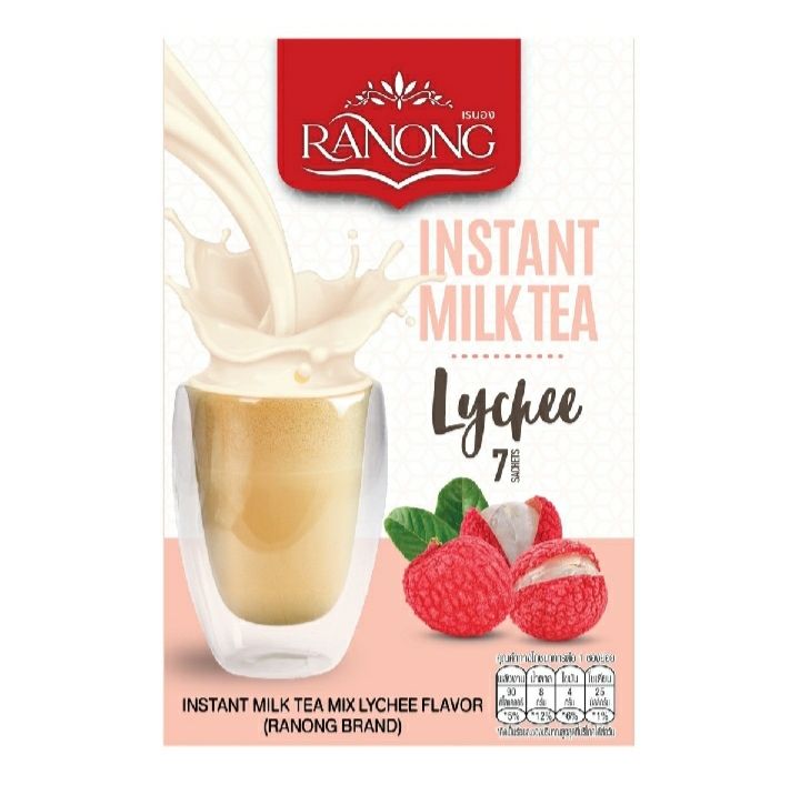 เรนองที ชานมสำเร็จรูปรสลิ้นจี่ Ranong Tea Instant Milk Tea Mix Lychee ...
