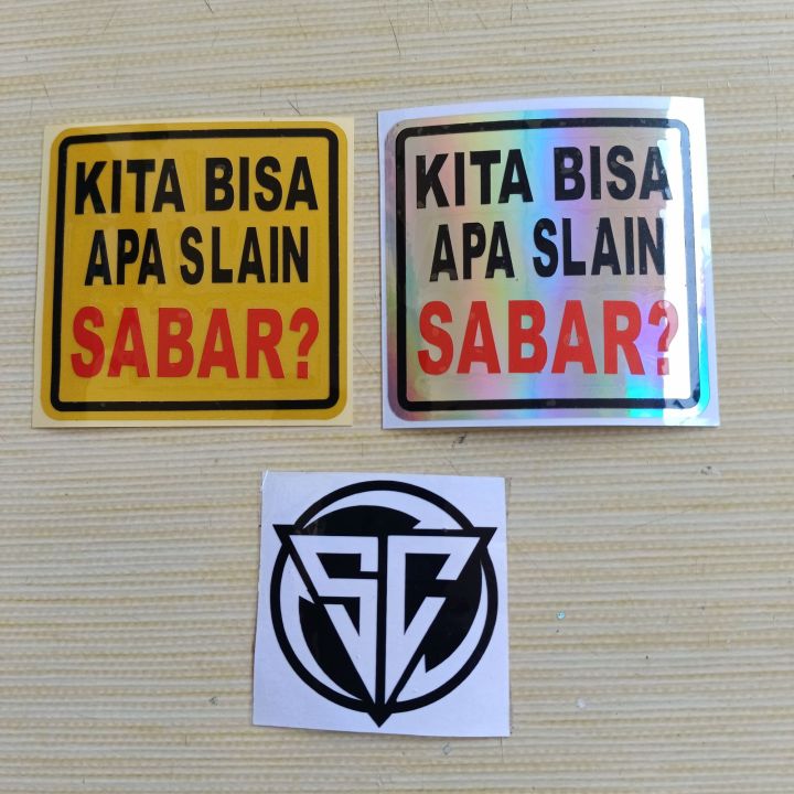 STIKER CUTTING KATA KATA KITA BISA APA SELAIN SABAR | Lazada Indonesia