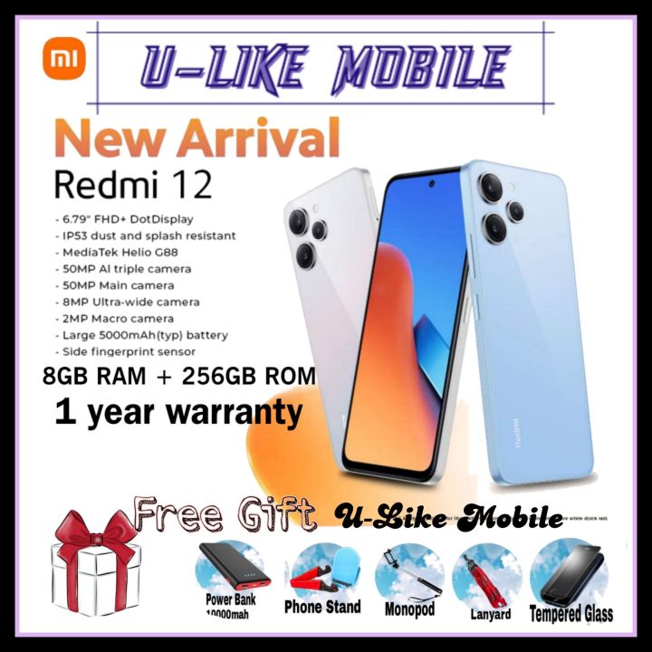 REDMI 12 (8GB RAM + 256GB ROM) 50MP Al Triple Camera , Mediatek Helio ...