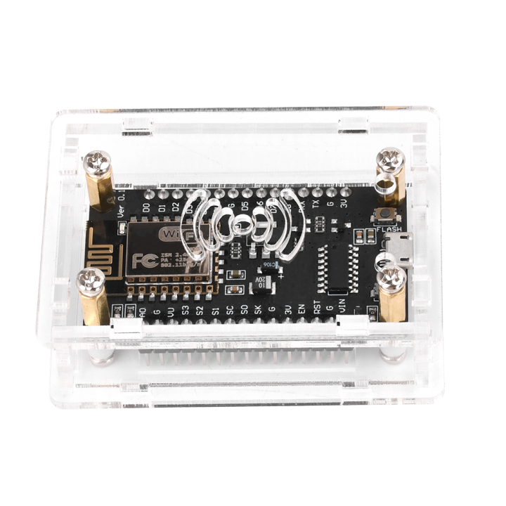 Transparent Acrylic Protective Case for NodeMcu Lua ESP8266 CP2102 ...