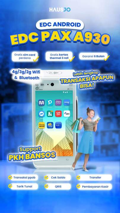 EDC Android Mini ATM Hausjo PAX A930 | Lazada Indonesia