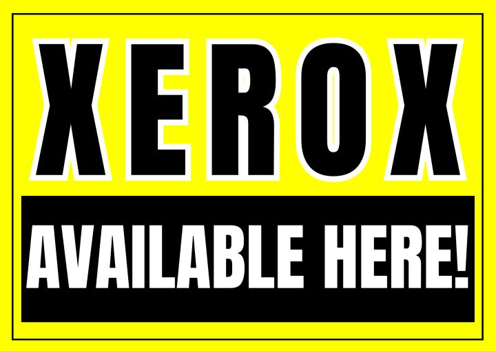 Xerox Available Here Signage A4 Size Laminated | Lazada PH