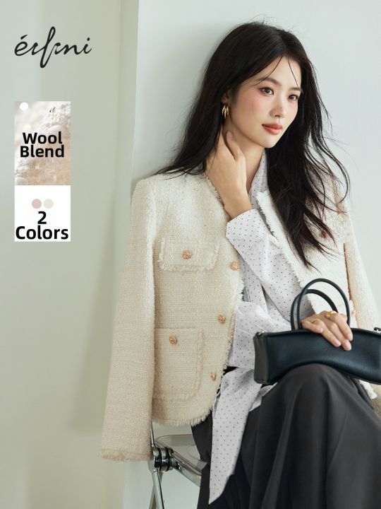 Eifini | Handmade Brushed Check Wool Coat | Lazada PH