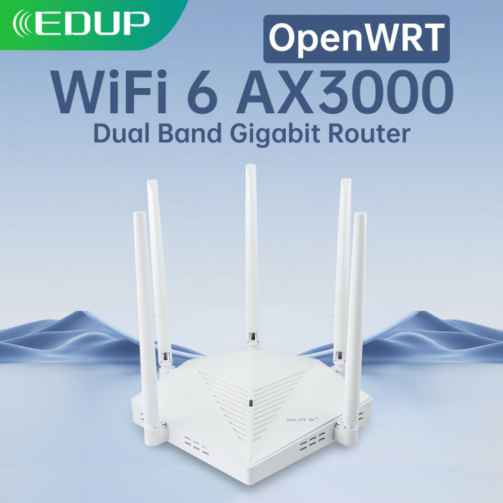 EDUP RT2980 AX3000 OpenWRT 3000Mbps Dual Band 2.4/5GHz Gigabit WIFI6 ...