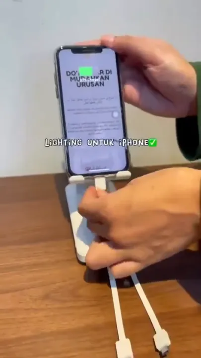 POWER BANK HOLDER 4IN1 VIRAL 4 KABEL MICRO/TYPE C/IPHONE/VEMALE USB ...